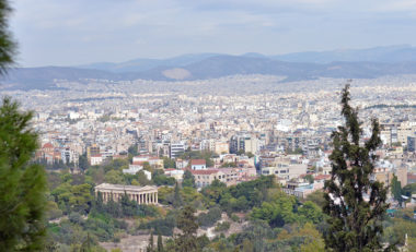 Exploring Ancient Athens in a Blue Maxi - Sydne Style