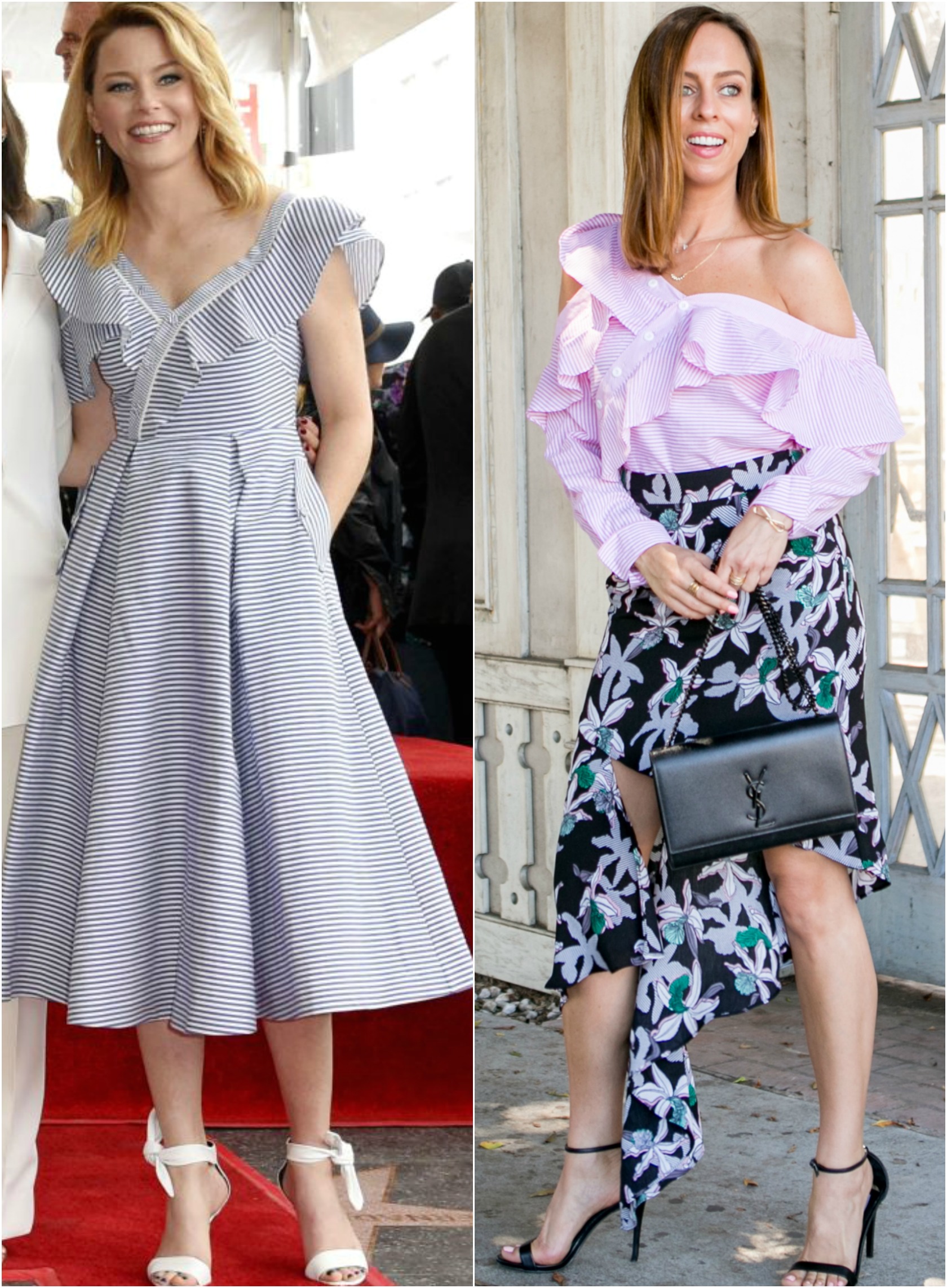 Elizabeth Banks' Striped Dress | Celebrity Fashion