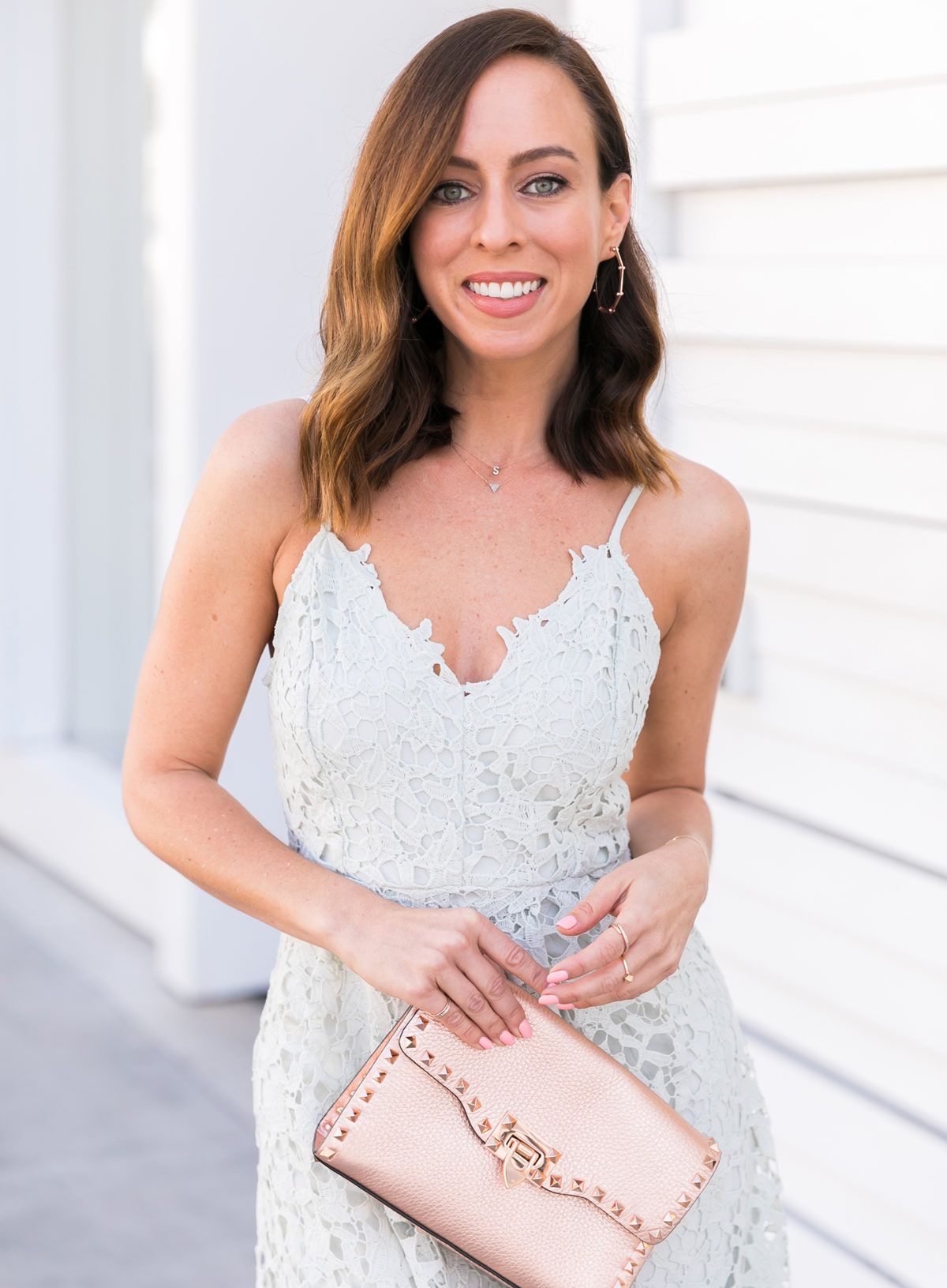 Sydne Style Shows How To Wear The Lace Trend In Astr Mint Dress Sydne