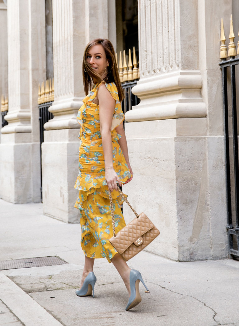 2 Ways to Wear a Yellow Floral Dress from Dressy to Casual - Sydne Style
