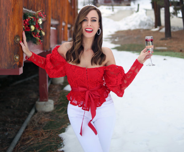 These Red Tops Will Dress Up Any Jeans for the Holidays - Sydne Style