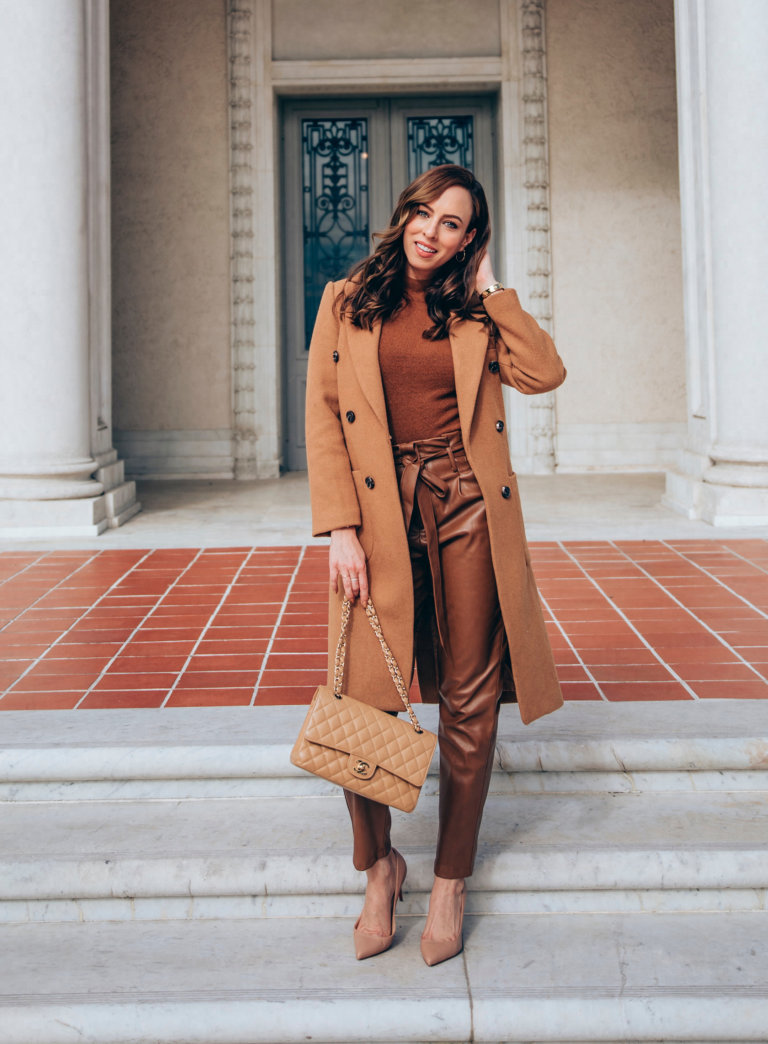 Inspired By Meghan Markle in Camel and Brown - Sydne Style