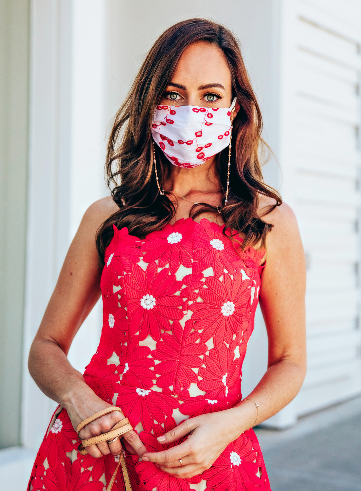 This Floral Eyelet Face Mask Makes It Feel Like You’re Wearing Red ...