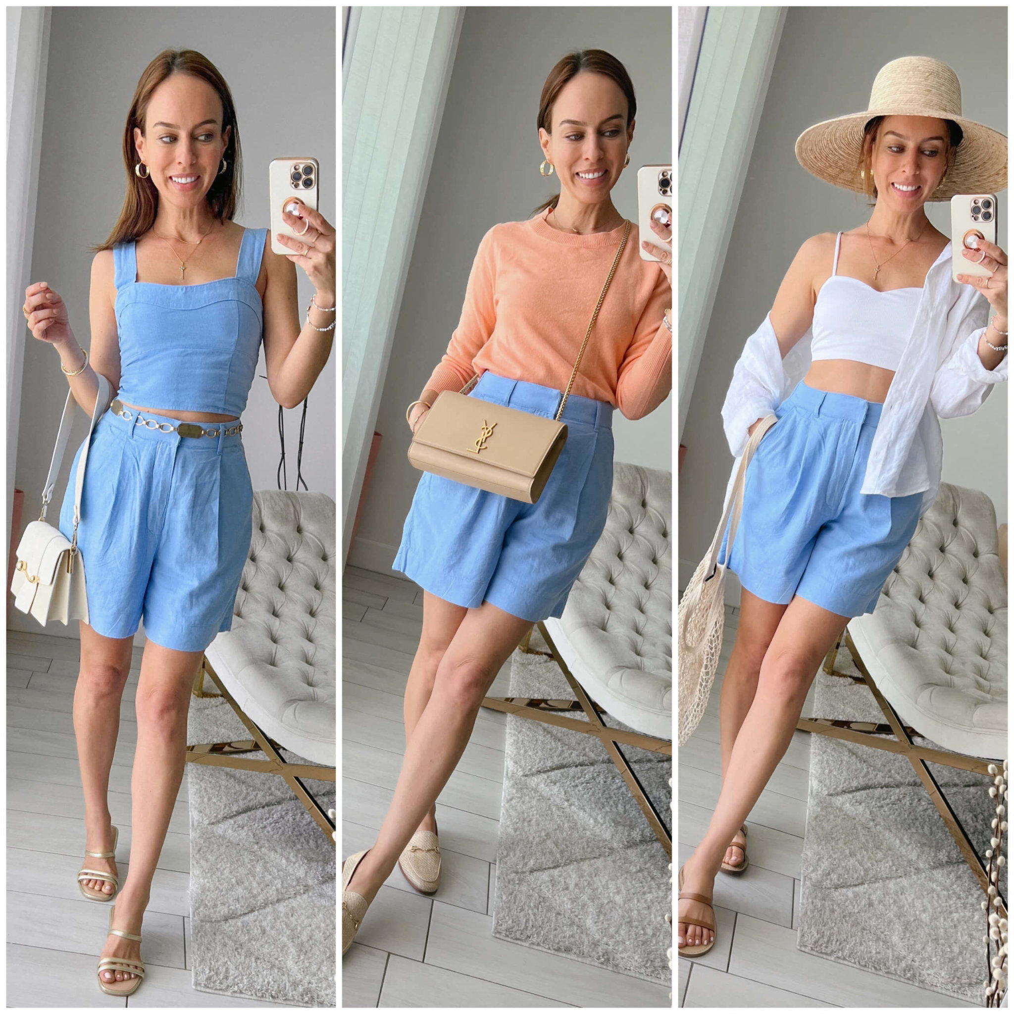 3 Ways to Wear Long Linen Shorts for Summer - Sydne Style