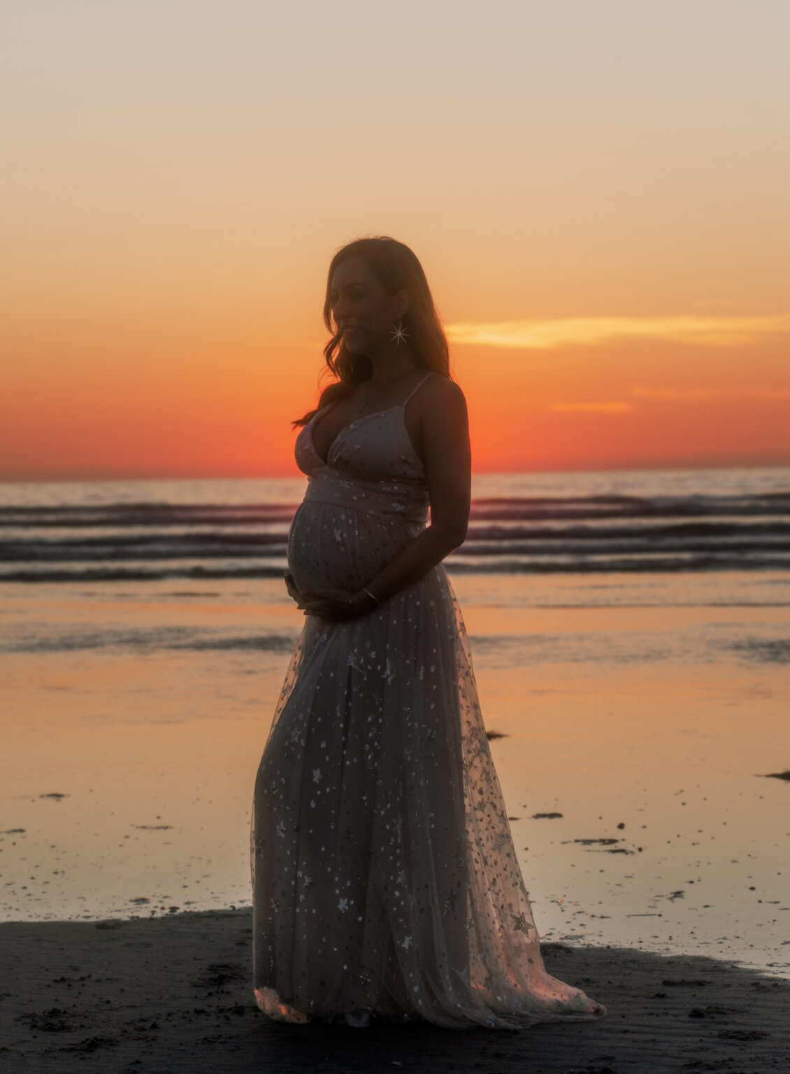 San Diego Beach Maternity Shoot at Sunset - Sydne Style