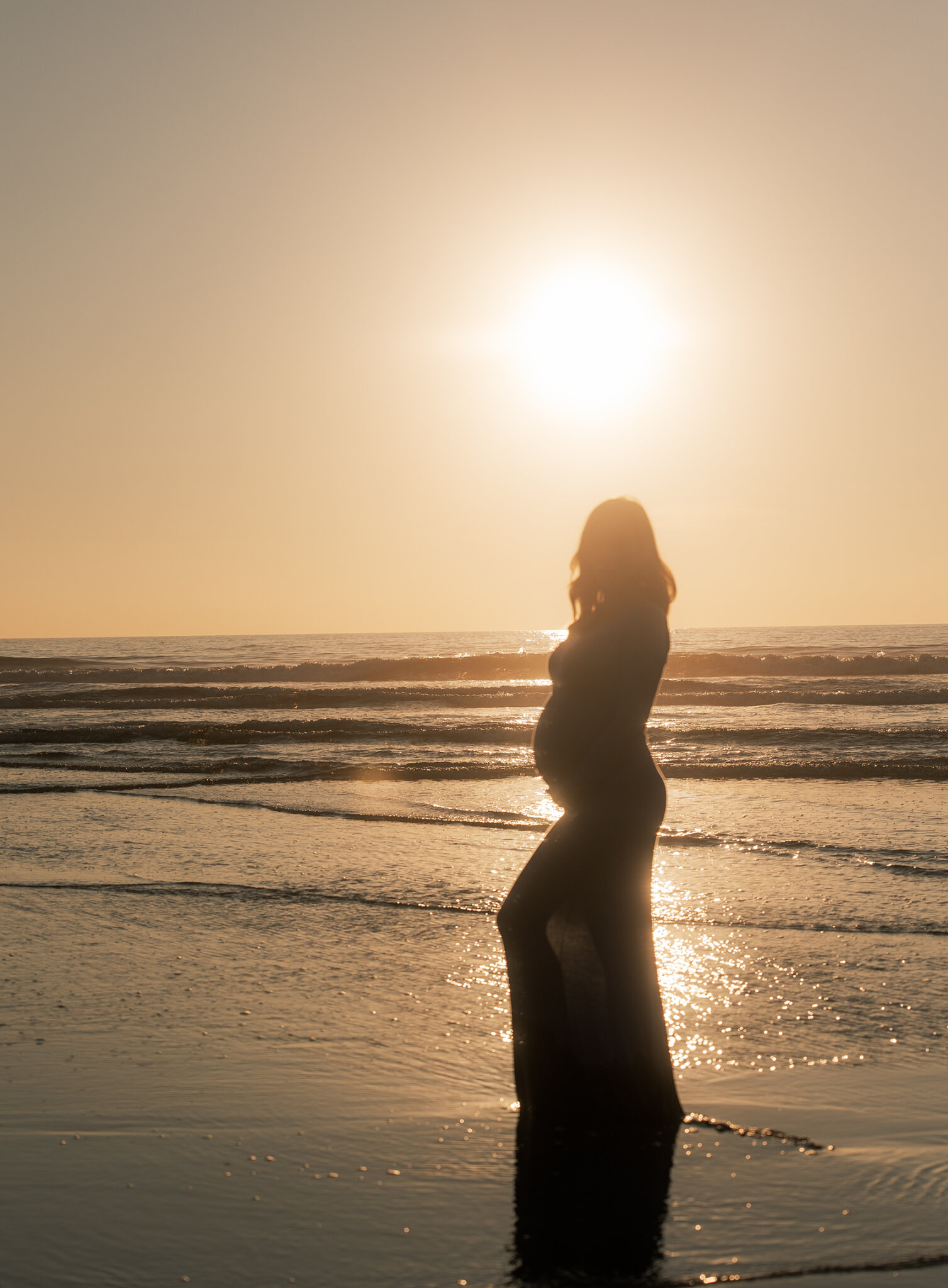 San Diego Beach Maternity Shoot at Sunset - Sydne Style