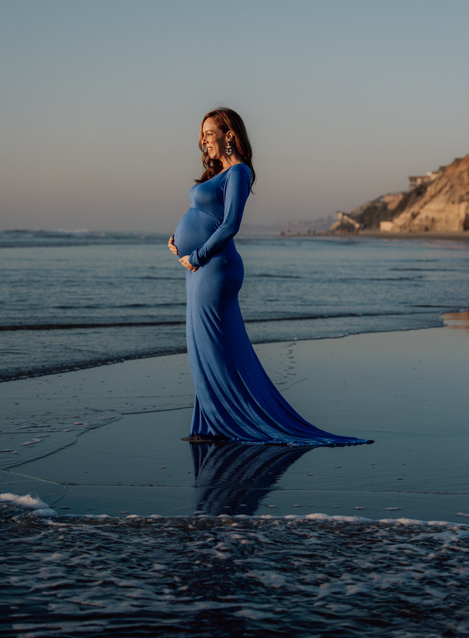 San Diego Beach Maternity Shoot at Sunset - Sydne Style